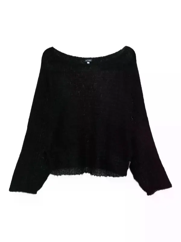 Giorgio Armani 2000s Frayed Sweater