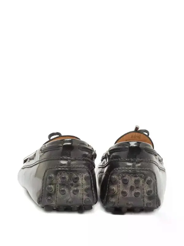 TOD'S Patent-leather Bow Loafers - Black