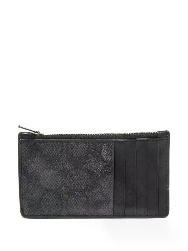 COACH® 2024 Monogram Canvas Cardholder - Black