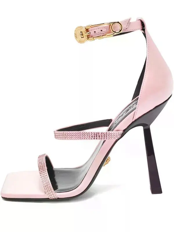 Versace 110mm Rhinestone-embellished Sandals - Pink