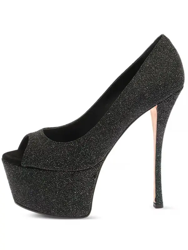 GIUSEPPE ZANOTTI 160mm Glittered Platform Pumps