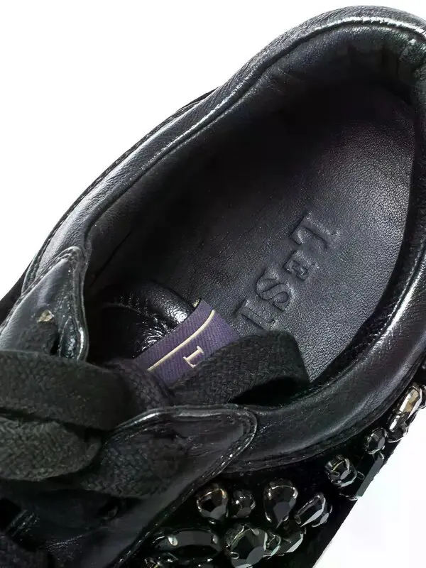 LE SILLA Velvet Crystal Sneakers