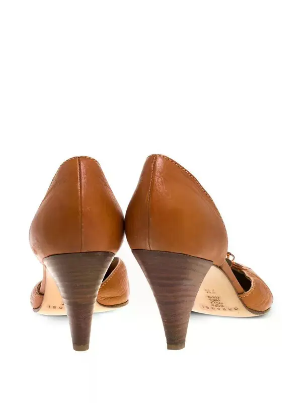 Casadei 80mm Padlock Leather Pumps