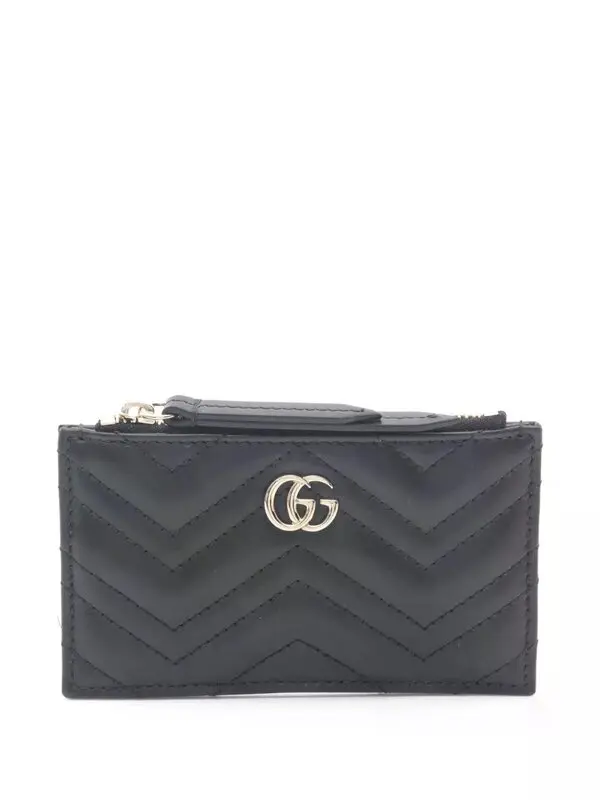 Gucci 2020s Chevron-quilted Coin Purse - Black