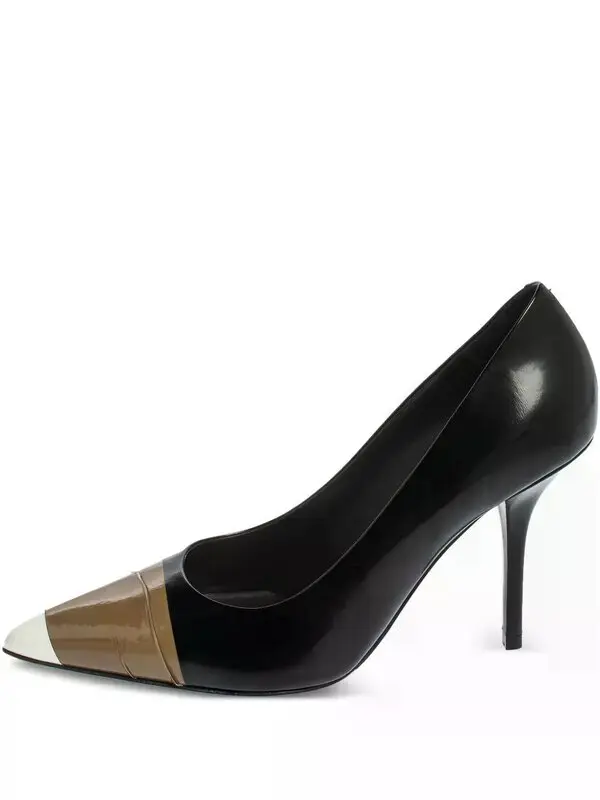 Burberry 90mm Annalise Patent Leather Pumps