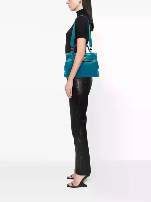 Hermès 2013 Togo Amazon Kelly Ii Retourne 32 Satchel - Blue
