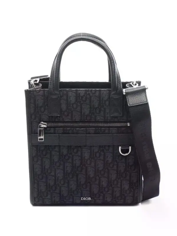 Dior 2010s Safari North-south Monogram Tote Bag - Black