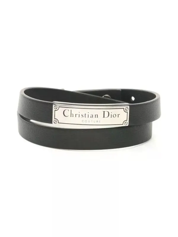 Dior 2020s Leather Bracelet - Black