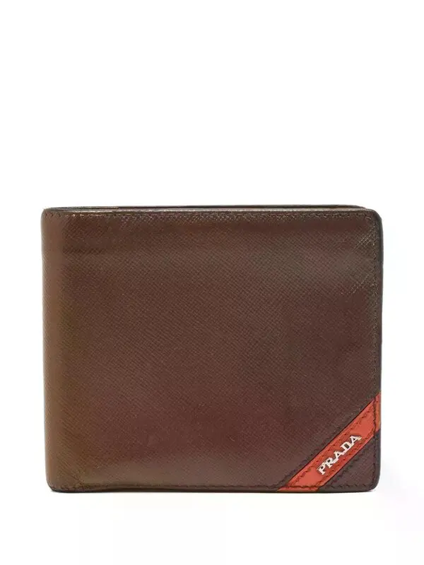Prada Saffiano Leather Bi-fold Wallet - Brown