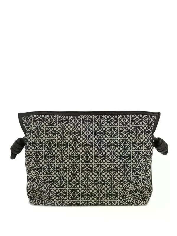 Loewe 2020s Flamenco Knot Clutch Bag - Black