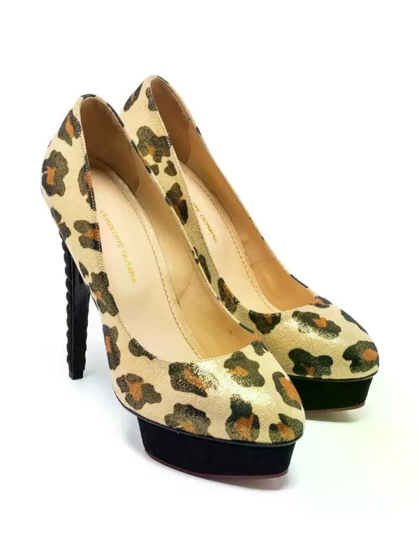 CHARLOTTE OLYMPIA 140mm Dolly Pumps - Gold