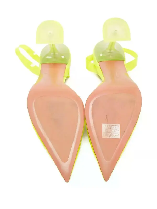 Amina Muaddi 105mm Holli Glass Pumps - Yellow