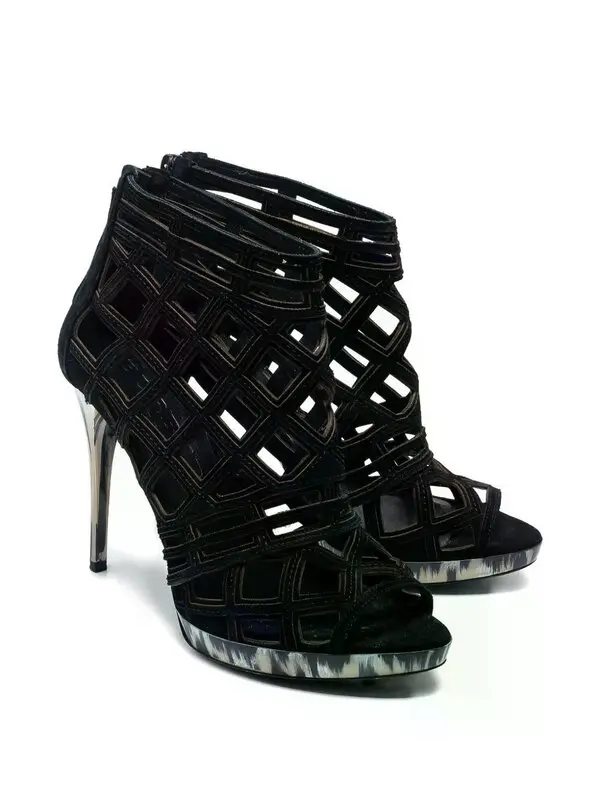 Burberry 110mm Cut-out Platform Stiletto Sandals