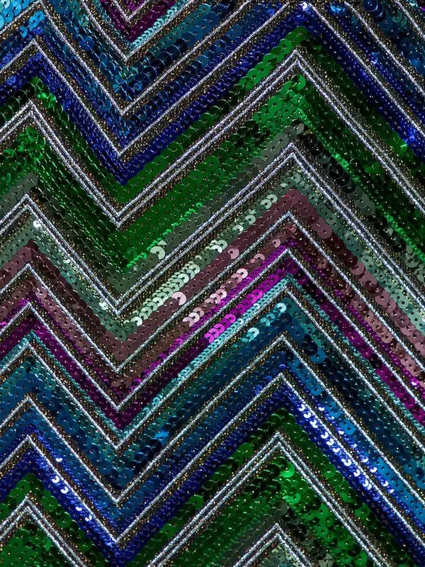 Gucci Chevron-pattern Sequinned Midi Skirt
