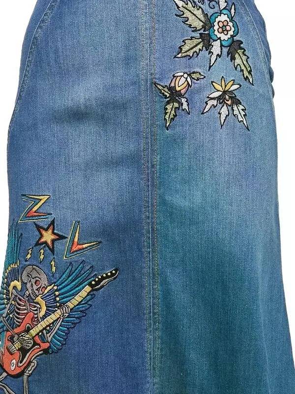 Zadig&Voltaire Embroidered Denim Skirt