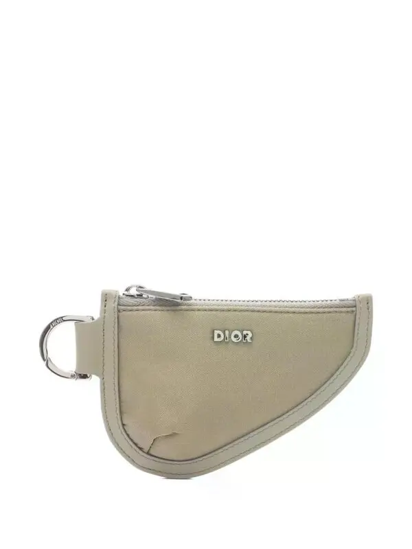 Dior 2010s Leather-trimmed Coin Purse - Green