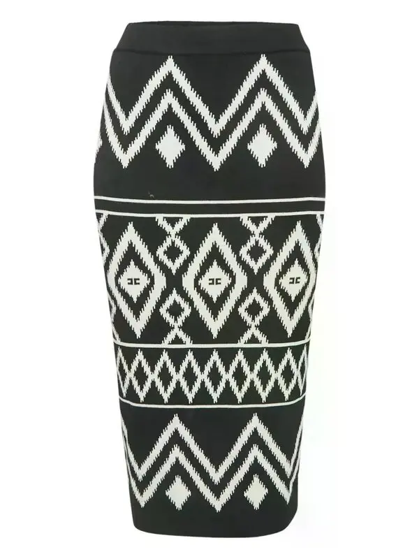 Elisabetta Franchi Chevron-patterned Skirt