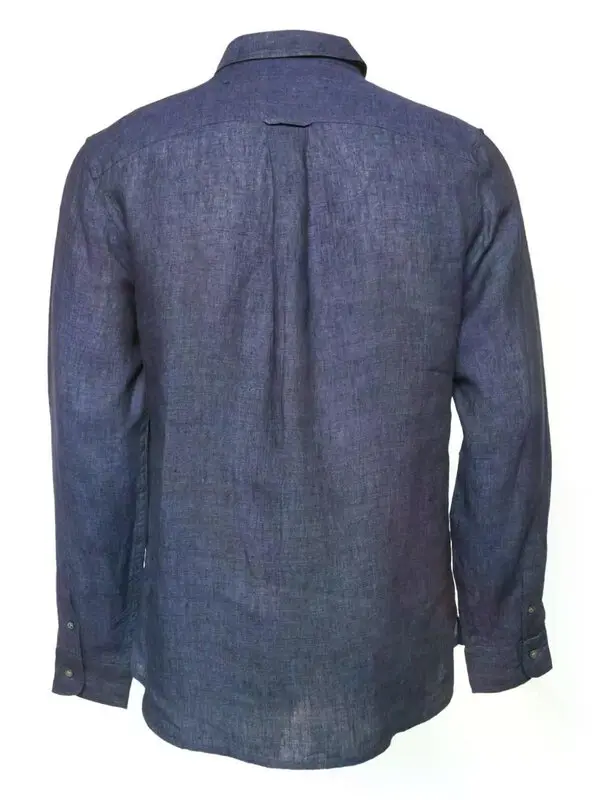 Derek Rose 2024 Linen Pocket Shirt - Blue