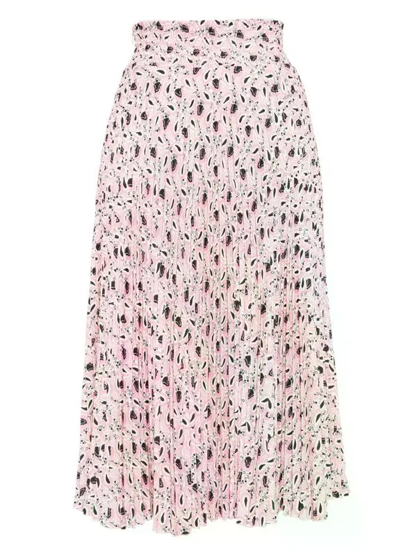 Prada Printed Pleated Skirt