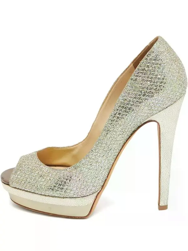 JIMMY CHOO 135mm Glitter Platform Pumps