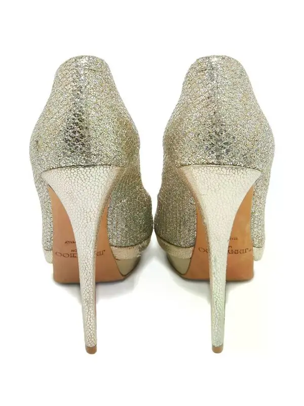 JIMMY CHOO 135mm Glitter Platform Pumps