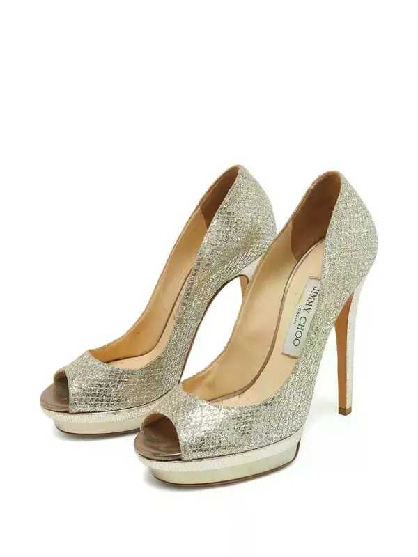 JIMMY CHOO 135mm Glitter Platform Pumps