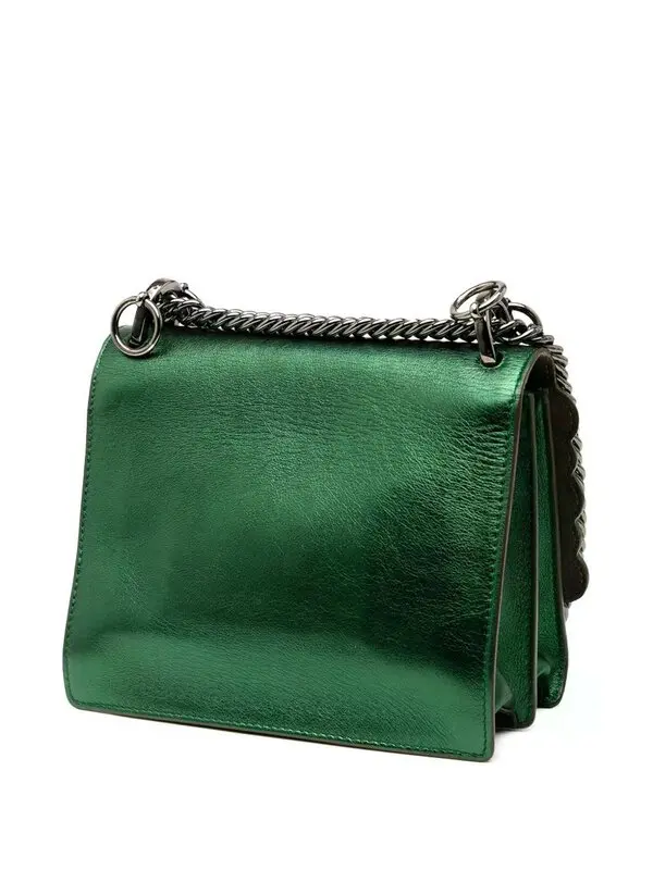 Fendi Small Leather Scalloped Kan I Crossbody Bag