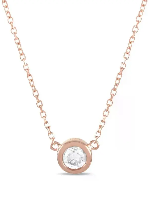 LB EXCLUSIVE 14k Rose Gold Diamond Necklace