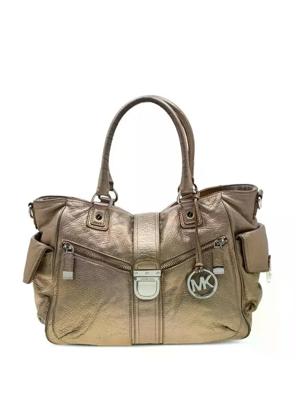Michael Kors Leather Tote Bag - Gold