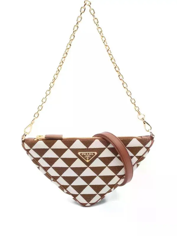 Prada 2010s Symbole Triangle Shoulder Bag