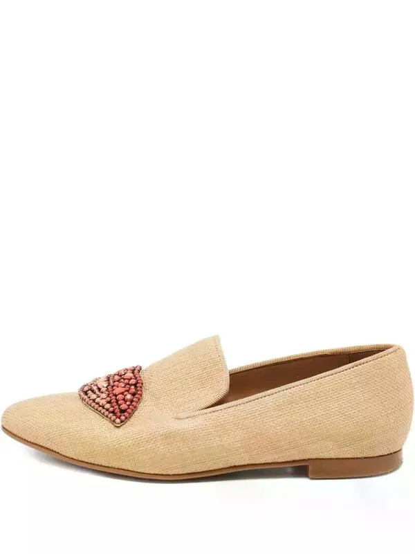 Stella McCartney Raffia Embellished Slippers