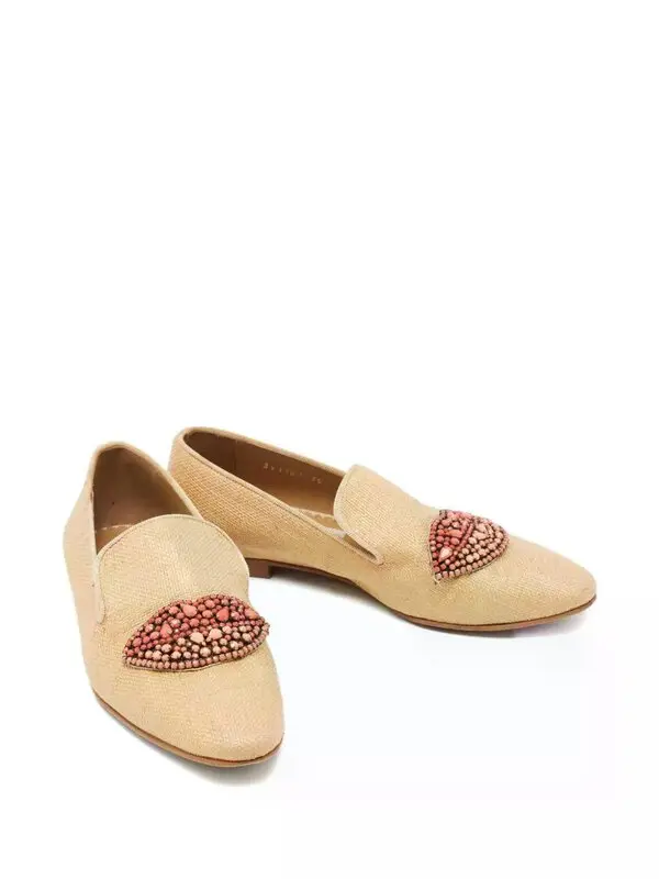 Stella McCartney Raffia Embellished Slippers
