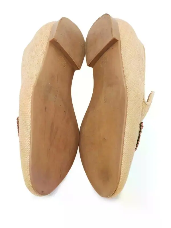 Stella McCartney Raffia Embellished Slippers