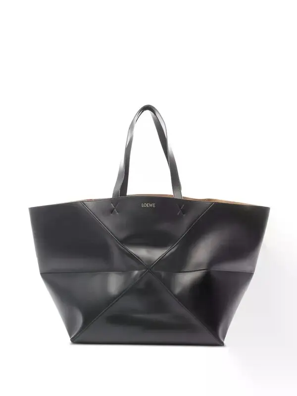 Loewe Puzzle Fold Tote Bag - Black