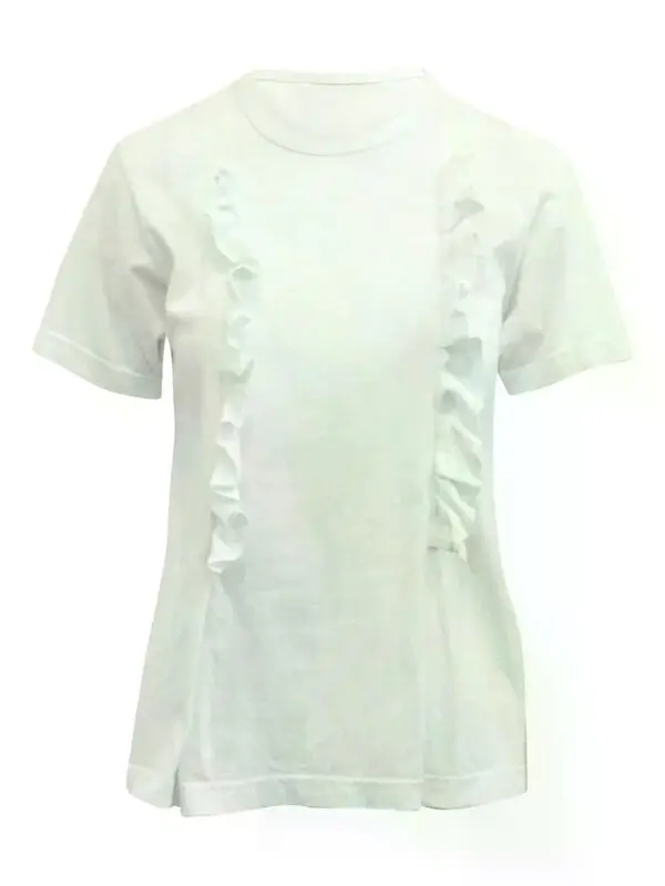Comme Des Garçons Ruffle-detail Cotton T-shirt