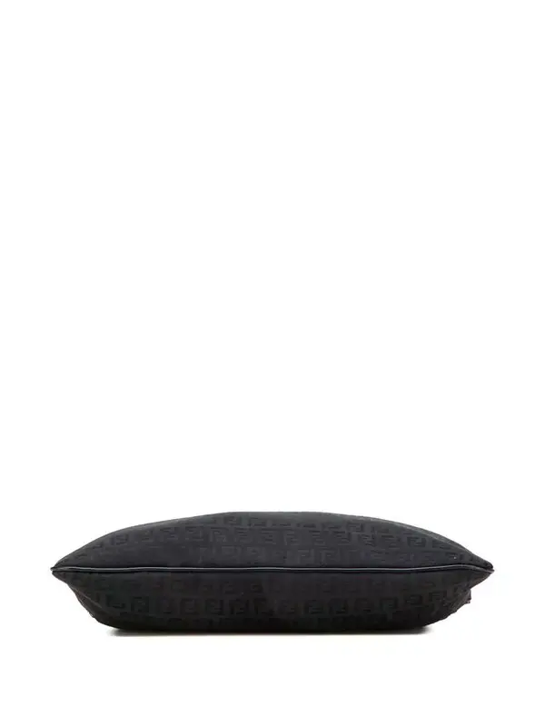 Fendi 2000-2010 Zucchino Canvas Crossbody Bag - Black