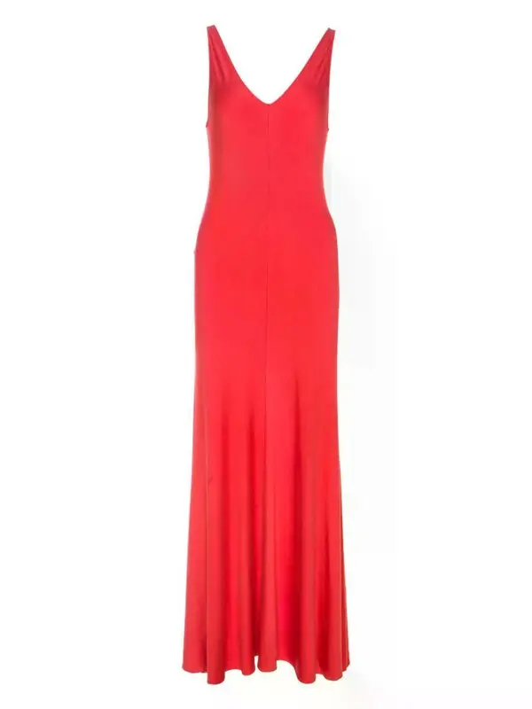 Polo Ralph Lauren V-neck Maxi Dress - Pink