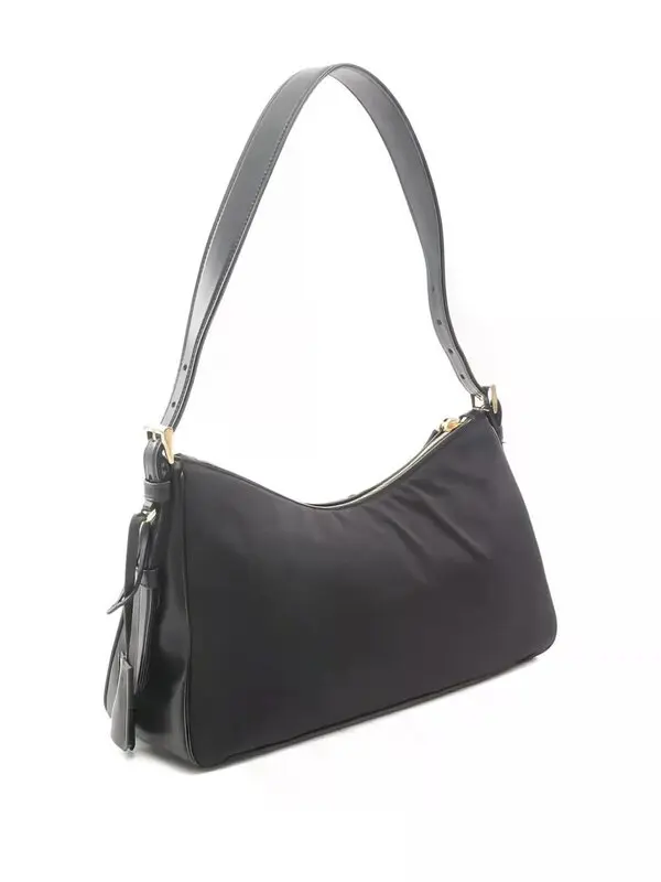 Prada 2020s Leather Shoulder Bag - Black