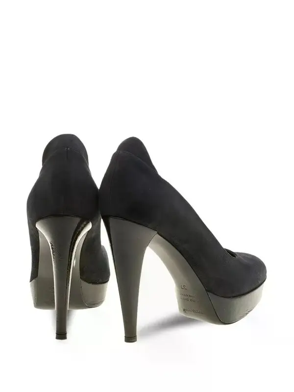 SERGIO ROSSI 125mm Suede Platform Pumps - Black