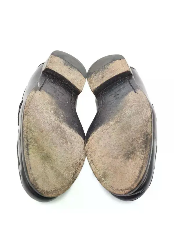 LOUIS VUITTON Leather Loafers - Black