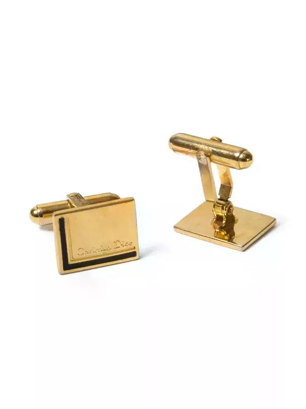 Dior 1990s Logo-engraved Cufflinks