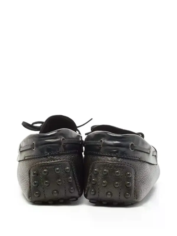 TOD'S Pebble Leather Loafers - Black