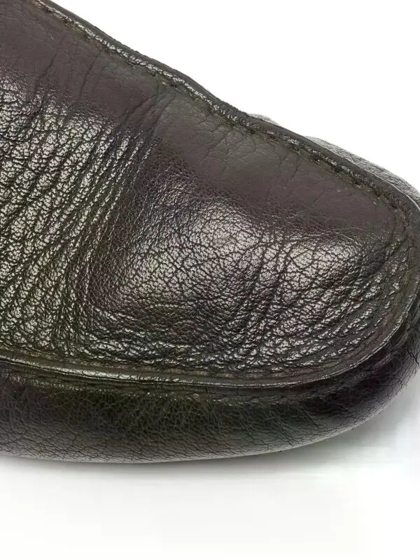 TOD'S Pebble Leather Loafers - Black