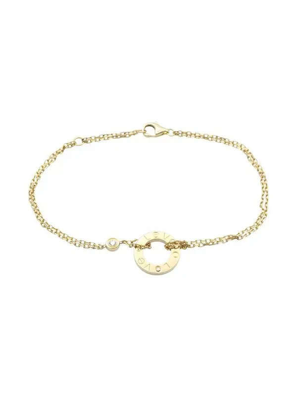 CARTIER 18k Yellow Diamond Love Circle Bracelet - Gold