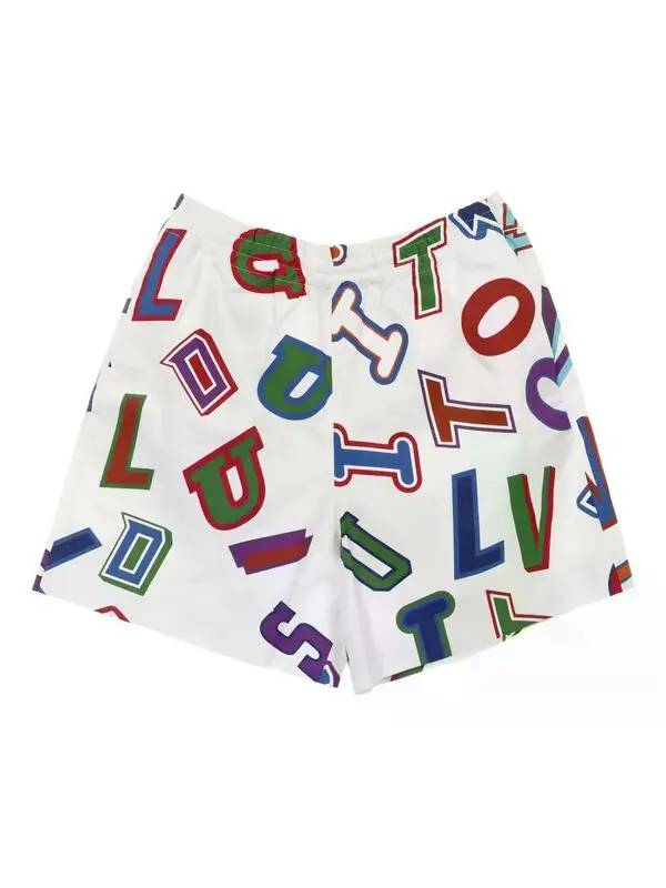 LOUIS VUITTON 2020 X Nba Graphic-logo Shorts - White