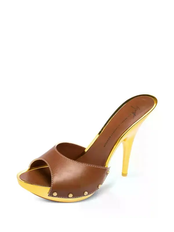 GIUSEPPE ZANOTTI 140mm Leather Sandals