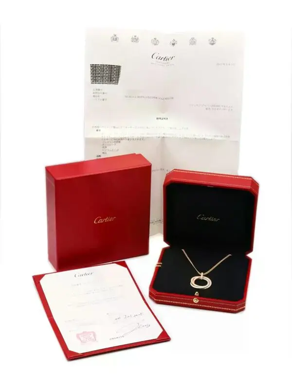 Cartier 2010s Trinity Diamond Necklace - Gold