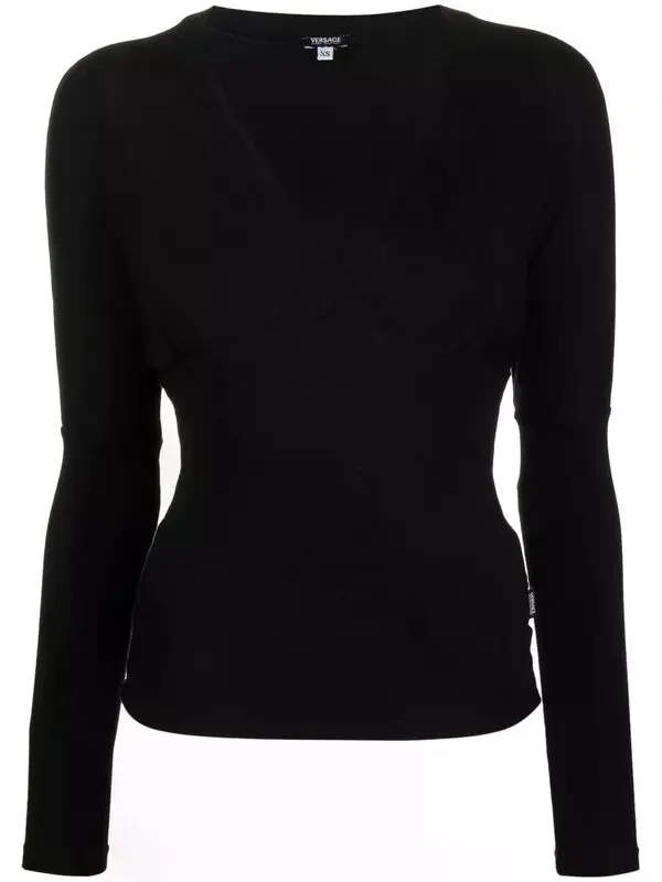 Versace 2000s Fine-knit V-neck Jumper