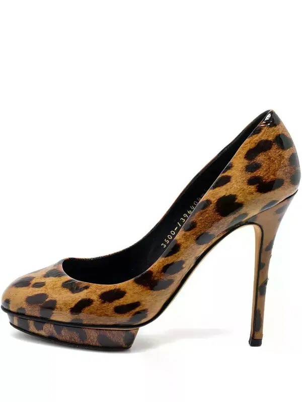 GINA 115mm Leopard-print Pumps