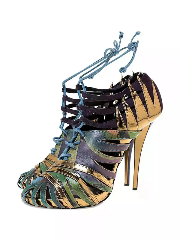 Pierre Hardy 120mm Cut-out Lace-up Boots